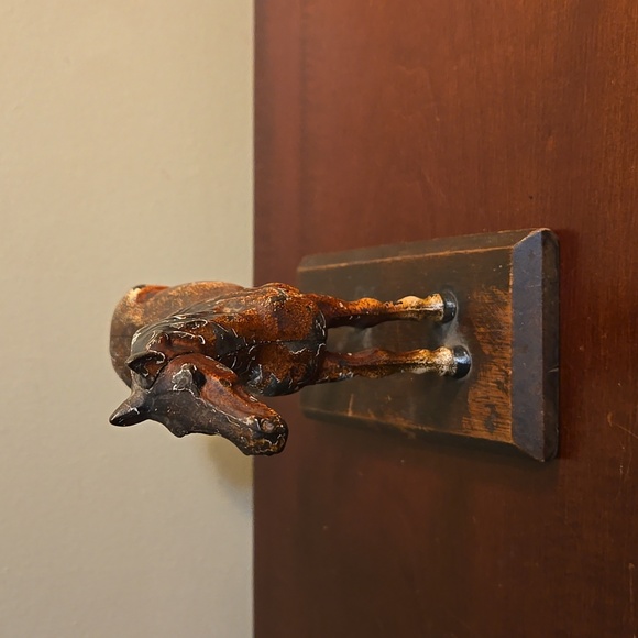 Hubley | Accents | Hubley Cast Iron Chippy Paint Horse Statue Doorstop ...